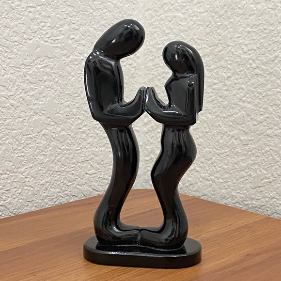 Art | Vintage Mcm Midmod Forever Love Couple Lovers Black Stone 65 ...